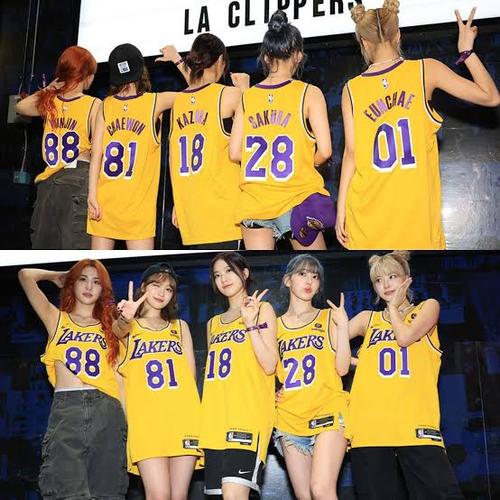 Jual JERSEY BASKET ATASAN LA LAKERS BTS YUNJIN#88 - CHAEWON#81, M ...