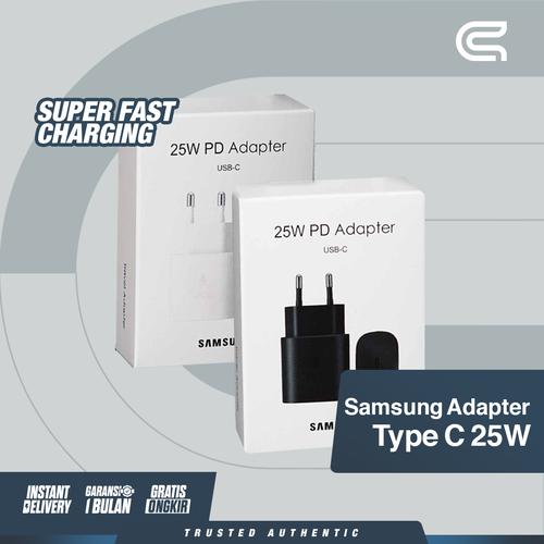 Jual SAMSUNG USB C POWER ADAPTER 25 WATT ORIGINAL BERGARANSI - Hitam ...