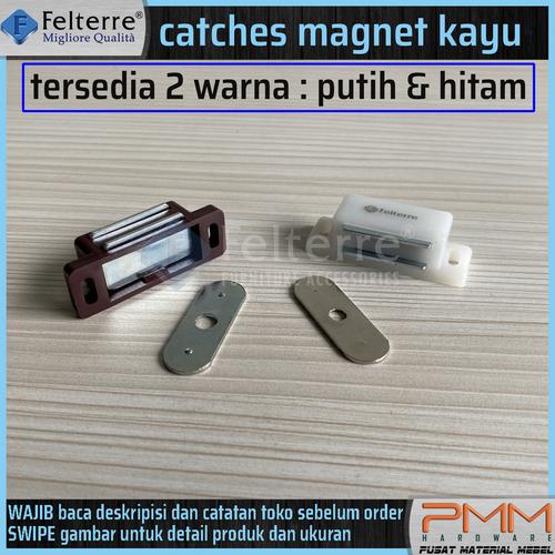 Jual magnet kayu FELTERRE | plat oval magnet kayu penahan pintu - Putih ...