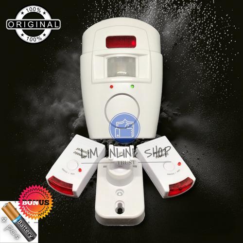 Jual Alarm Rumah Sensor Gerak Infrared 105 dB Remote Controlled Mini ...