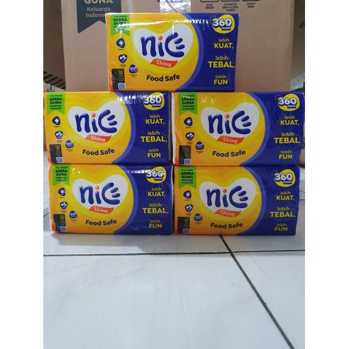 Jual NICE Tisu 360 Sheets/ Lembar 1 Paket Isi 5 PAX Facial Tissue ...