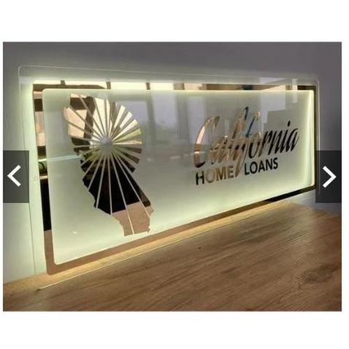 Jual Akrilik Papan Nama Toko Gold Timbul dengan Lampu LED Ukuran ...