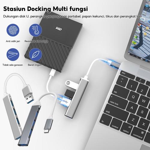 Promo USB HUB 3.0 / TYPE C 4 port High Speed 5G Ultra Slim Portable ...