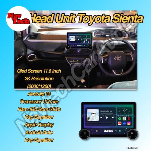 Jual Head unit android 11.8 inch Toyota Sienta Qled Screen 2K ...