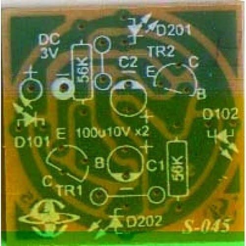 Jual DIY KIT Flip Flop 4 LED ( PCB dan Komponen Lengkap) + soket batery ...