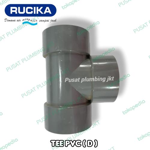 Jual Tee PVC D 4" inch/Tee PVC D sambungan PVC 4" inch Rucika - Jakarta ...