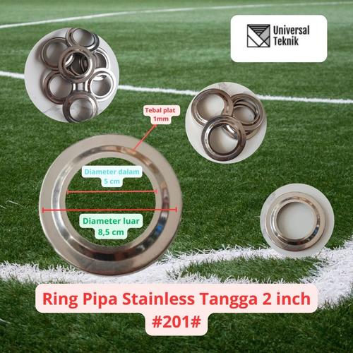 Jual Tapak Pipa Ring Pipa Stainless Steel Tangga 2" inch "201" - Kab ...