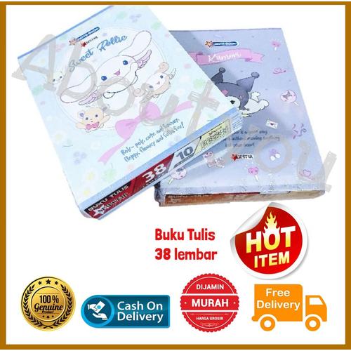 Jual VIRAL 10pcs Buku Tulis KUROMI Cinnamoroll Buku Sanrio 38 lembar ...