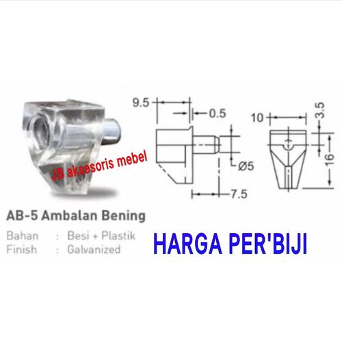 Jual AMBALAN BENING AB 5 HUBEN / PEN PLASTIK AB5 PENYANGGA PENAHAN RAK ...