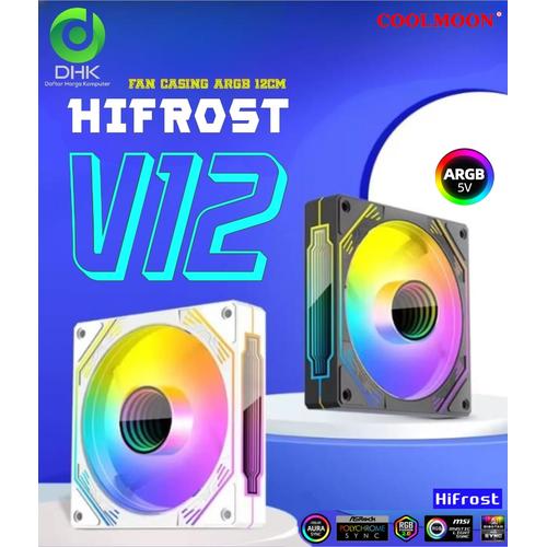 Promo COOLMOON FAN CASING HIFROST V12 ARGB PWM 12CM - HITAM FORWARD ...