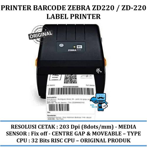 Promo Printer Barcode Zebra ZD220 / ZD-220 Label Printer - Garansi ...