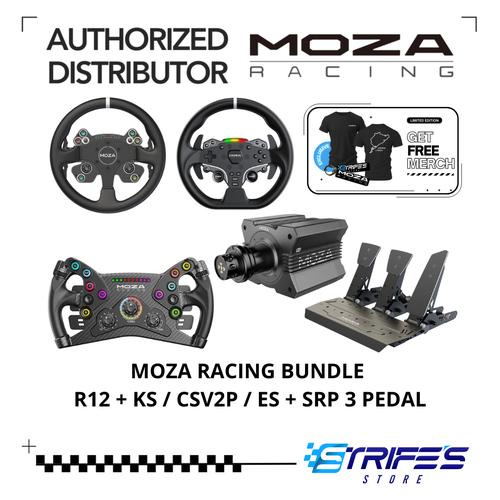Promo Moza Racing Set (R12+KS/CSV2P/ES+SRP 3 Pedal) Bundle Direct Drive ...