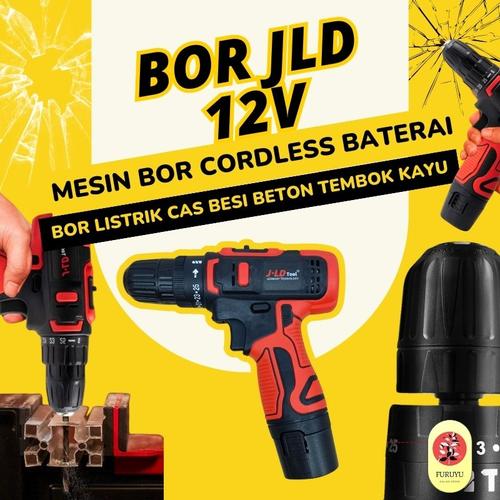 Jual Mesin Bor Portable Cordless JLD 12V 10mm Chuck Bor Besi Tembok ...