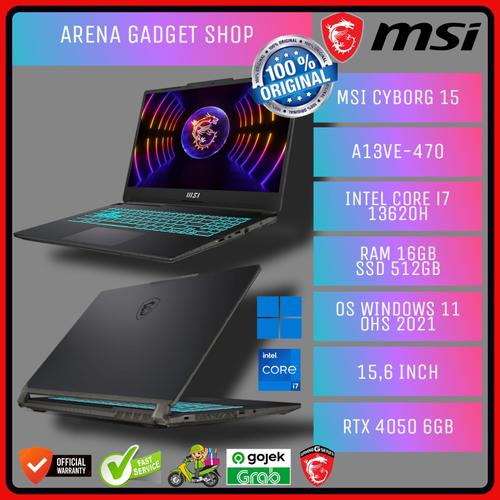 Jual MSI CYBORG 15 A13VE 470 i7-13620H 16Gb SSD 512Gb 15,6 W11 RTX 4050 ...