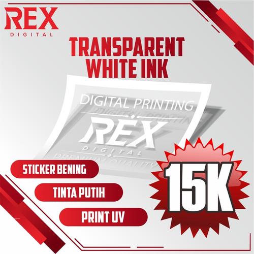 Jual Cetak Stiker Transparan A3+ Tinta Putih / Print Transparent White ...