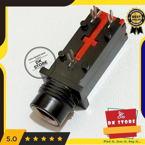 Jual Jack PCB Mount 6.5mm Audio Jack 3Pin Stereo Audio Socket ...