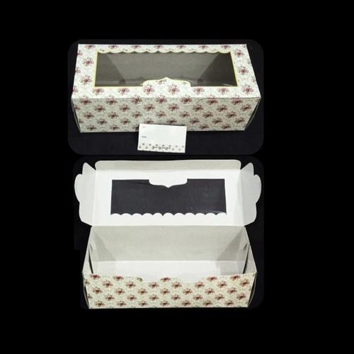 Jual box bolu gulung jendela mika transparan motif bunga dus roll cake ...