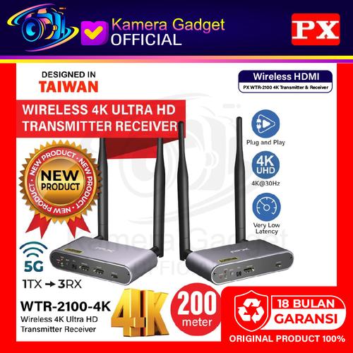 Promo PX WTR-2100 4K Wireless HDMI Audio Video Transmitter & Receiver ...