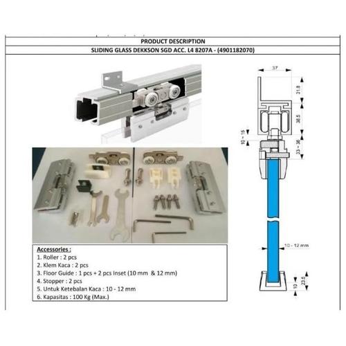 Jual Rel Sliding Pintu Kaca Dekkson Sgd L4 8111A Sliding Glass Door ...
