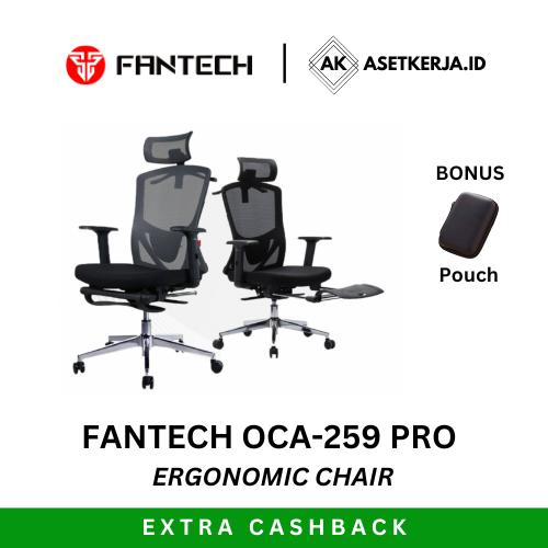 Jual FANTECH OCA259 OCA-259 Office Chair Kursi Kantor Ergonomis - GREY ...
