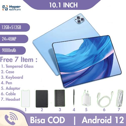 Jual TABLET X12 PRO ROM 512GB RAM 12GB TERBARU 2024 / TABLET PC 10 INCH ...