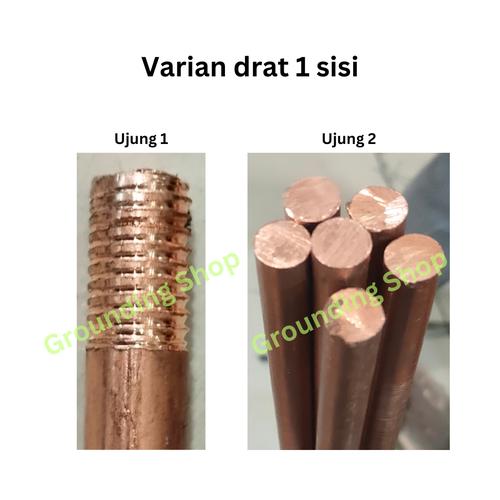 Jual Grounding Rod 3/4 x 1 Meter / Stik Copper Rod 3/4 Asli Tembaga ...