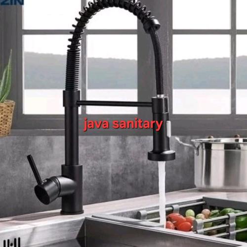 Jual Kran Dapur Kitchen Sink Hitam/Kran Pantry Tarik Panas Dingin ...