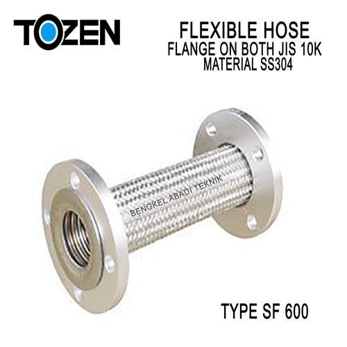 Jual TOZEN FLEXIBLE HOSE SF600 SIZE 1-1/2" 300MM SS304 FLANGE JIS 10K ...