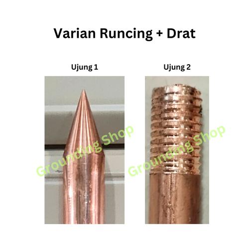 Jual Grounding Rod 3/4 x 1 Meter / Stik Copper Rod 3/4 Asli Tembaga ...