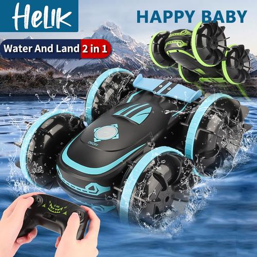 Jual Mainan Remote Control RC Mobil Stunt Amfibi Anti Air 2.4GHz Putar ...