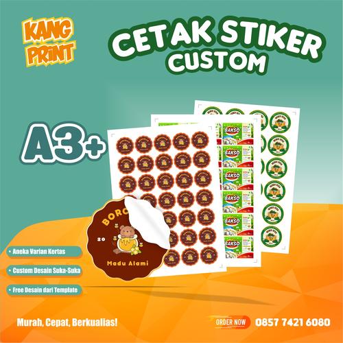Promo Cetak Stiker / Sticker / Label Cromo+Cutting A3 - Print Only ...