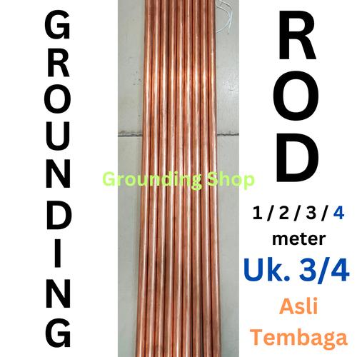 Jual Grounding Rod 3/4 x 4 Meter / Stik Copper Rod 3/4 Asli Tembaga ...