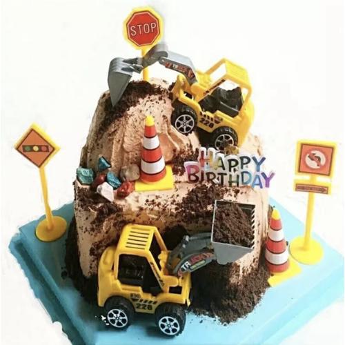 Jual Topper Excavator Buldozer Konstruksi / Dekorasi Kue Ulang Tahun ...
