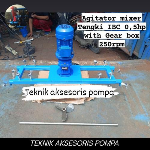 Jual agitator mixer kimia 1hp 0,75kw 4pole 3phase with Gear box 100rpm ...