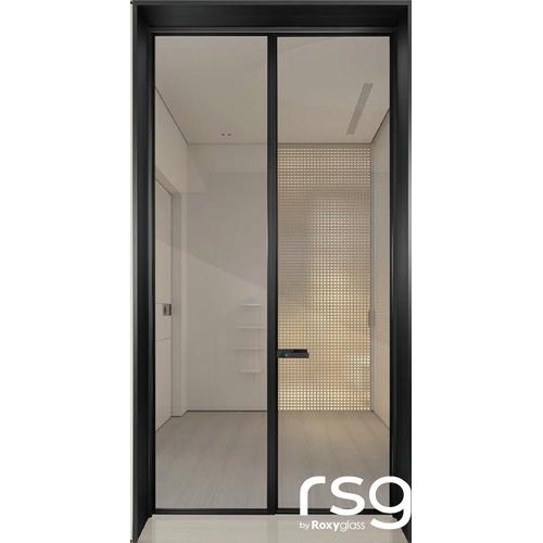 Jual Slim Door Alumunium GD2 Double Swing (2 Pintu) - Moru, Black ...