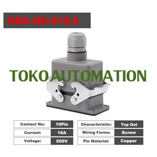 Jual HE-010-2 HE-010 2 400V 500V 10 Core 10 Pin Heavy Duty Connector ...