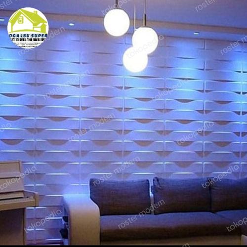 Promo hiasan dinding wall panel beton wall panel 3 dimensi motif - Kota ...