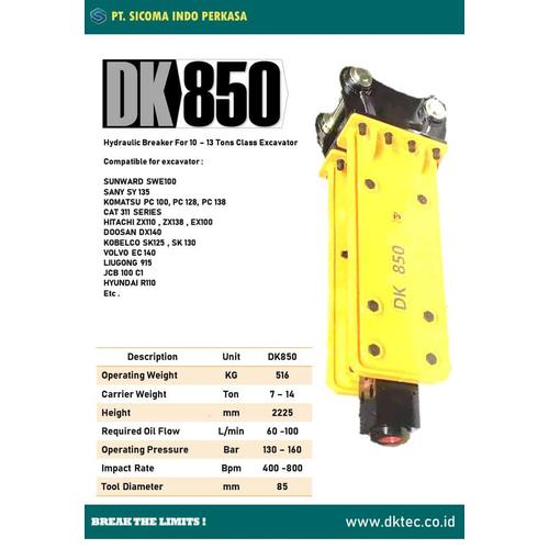 Jual Hydraulic Breaker Top Type Side Type DKTEC DK680 DK750 DK850 DK1400 - DK850, TOP - Kota ...