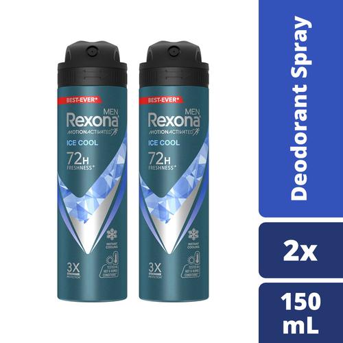 Promo Rexona Men Deodorant Body Spray Parfum Pria Ice Cool 150ml Twin ...