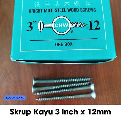 Jual Skrup Baut Kayu Panjang 7cm Drywall Lemari CHW Wood Screw 3 inch x ...