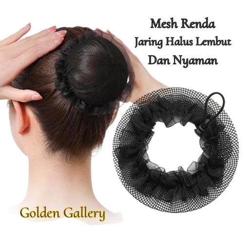 Jual Harnet Pembungkus Sanggul / Hairnet Jaring Polos Hitam Wanita ...