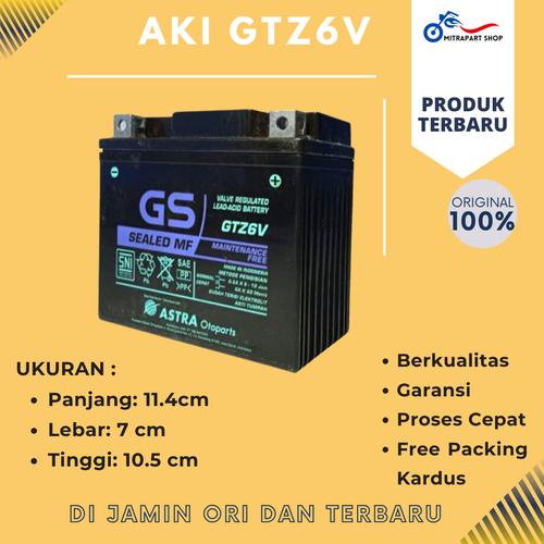 Jual AKI GS ASTRA GTZ6V ORIGINAL ASLI ACCU AKI KERING SEPEDA MOTOR YAMAHA ALL NEW NMAX LEXI ...