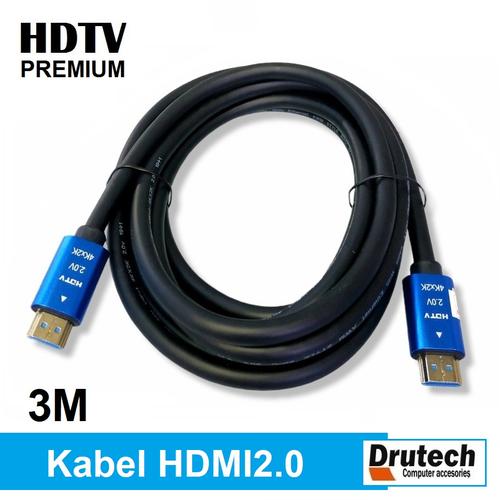 Jual Kabel hdmi Versi 2.0 4K HDTV Premium 3m - Jakarta Barat - Drutech ...