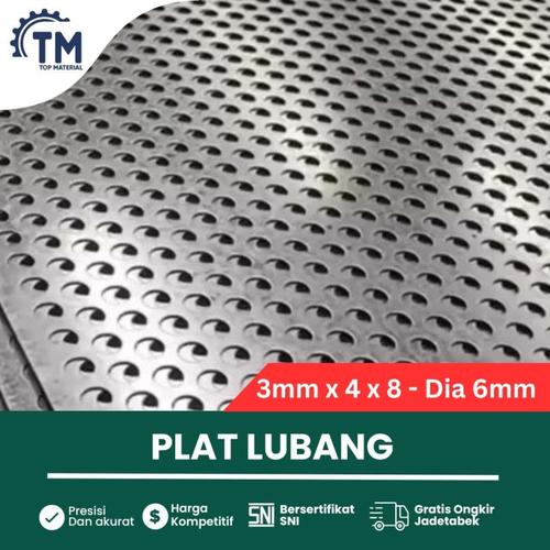 Jual Plat Besi Perforated tebal 0.8mm 4 x 8 (1200 x 2400mm) Diameter ...