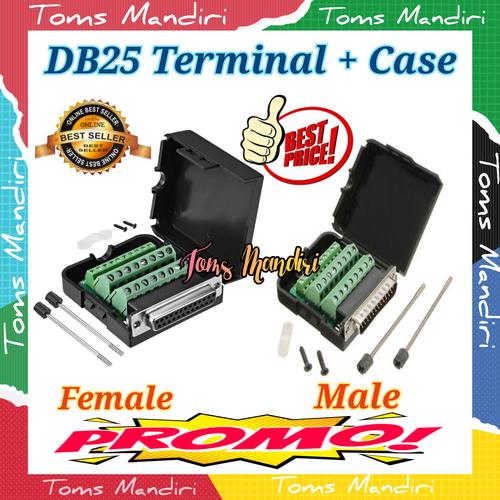 Jual DB25 Terminal Connector With Cover Male / Female / Terminal 25 Pin ...