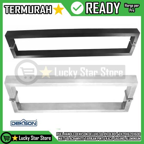 Jual PULL HANDLE DEKKSON DELUXE SQ PH DL801 40X20X620X600 MATT BLACK ...