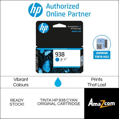 Jual Tinta HP 938 Cyan Original Ink Cartridge Tinta Printer HP ...