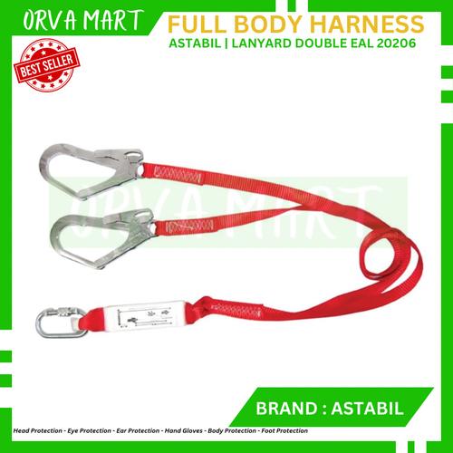 Jual Safety Shock Absorber Lanyard Double Big Hook Webbing Rope ASTABIL ...