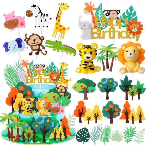 Jual Topper Kue Zoo Model Hewan Hutan Harimau Gajah Singa Jerapah Ruba ...