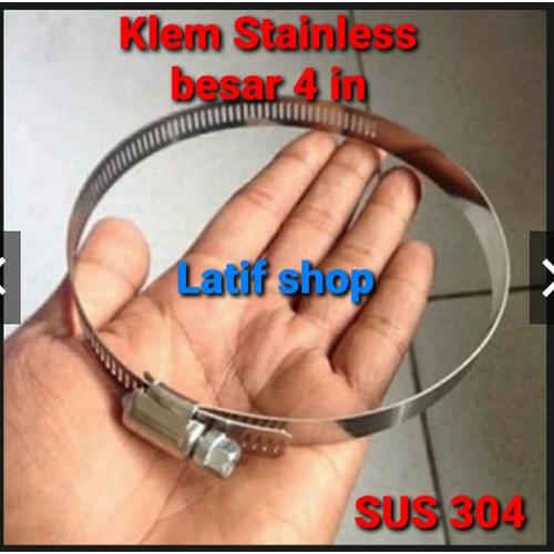 Jual Klem stainless 4 in .klem flexible ducting. klem pipa exhaust ...